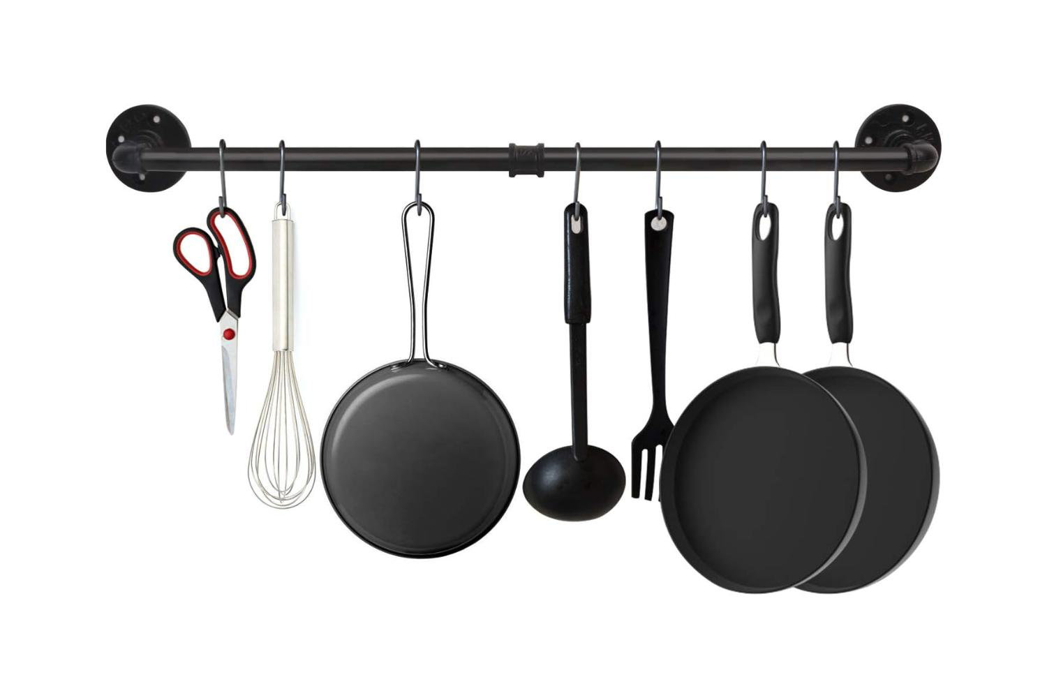 Prep & Savour Metal Straight Wall Mounted Pot Rack - Wayfair Canada