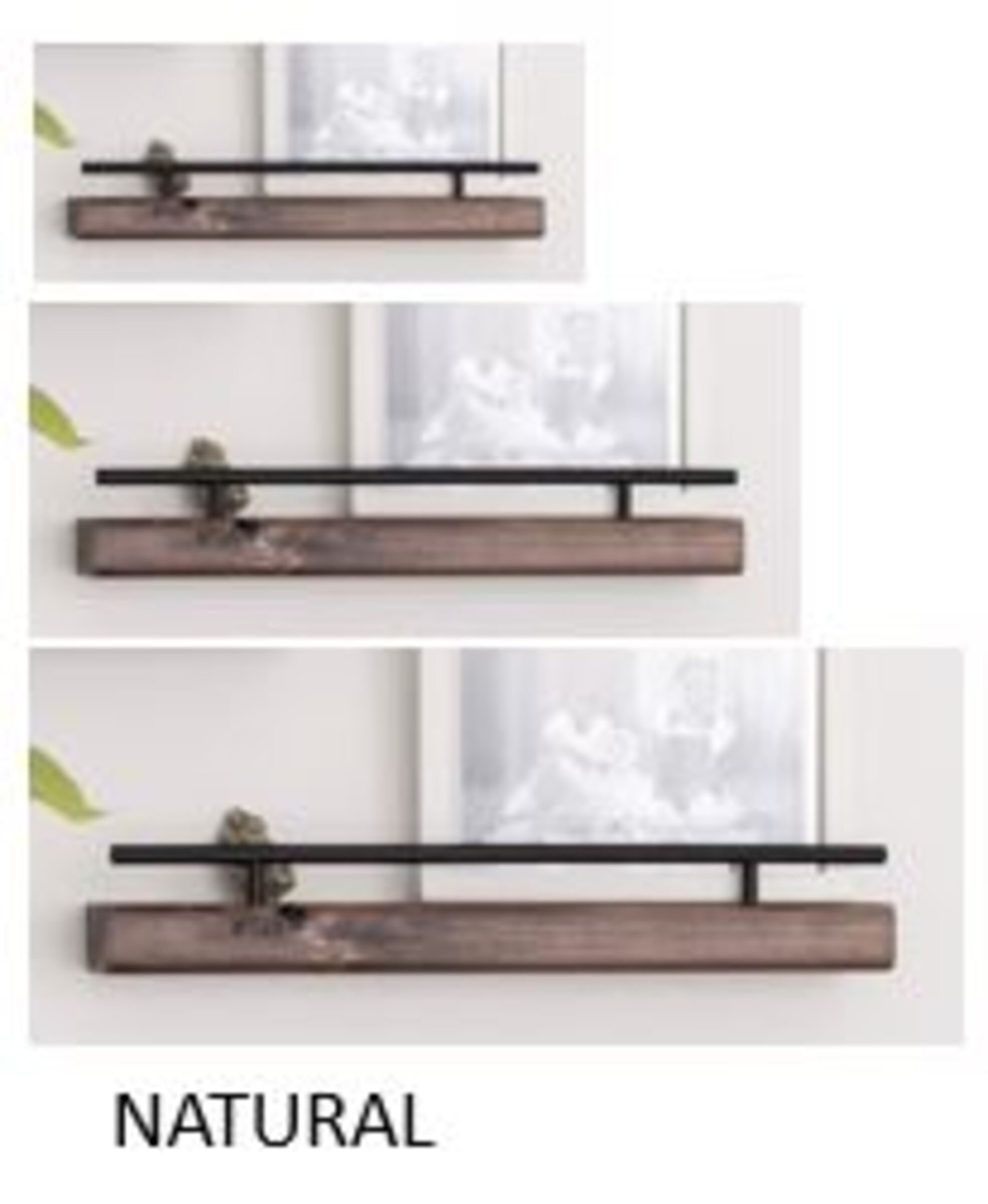 MELANNCO Floating Railing Shelf for Bedroom, Living Room, Bathroom ...