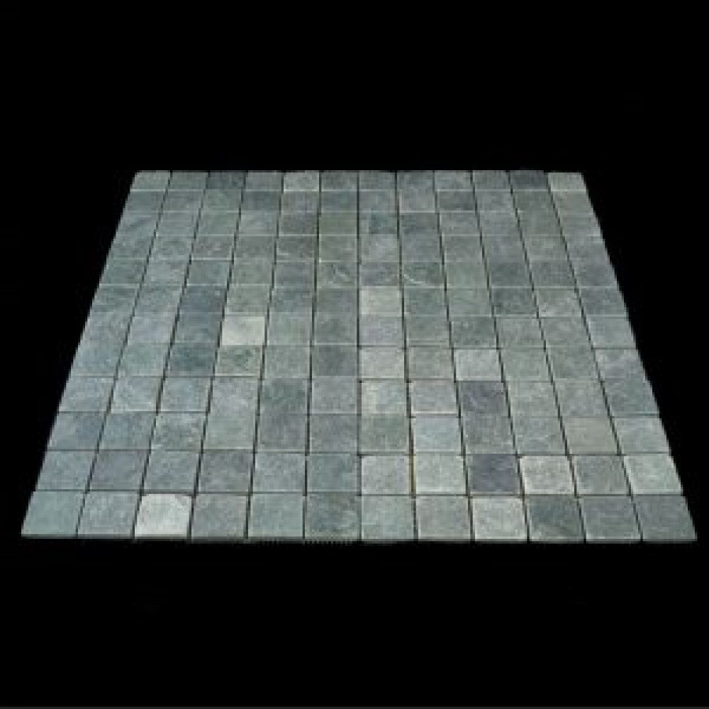 Symple Stuff Amasa 2" x 2" Tumbled Green Slate Mosaic Sheet Wall Floor ...