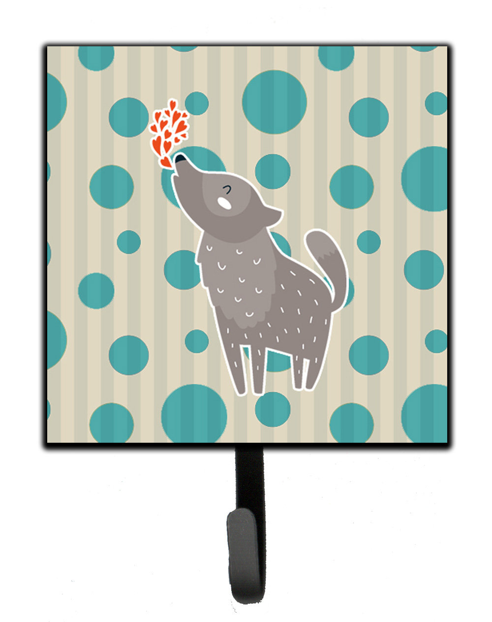 Harriet Bee Portage Wolf Love Wall Key Organizer with Key Hooks | Wayfair