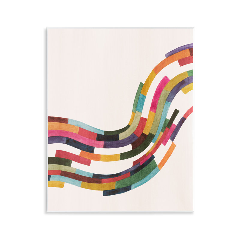 George Oliver Curved Geometric Wave Wall Plaque Art by Grace Popp | Wayfair