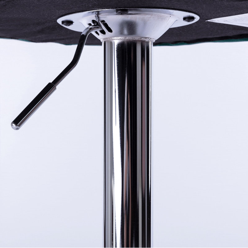 Mercer41 Swivel Upholstered Adjustable Height Counter Stool with Metal ...