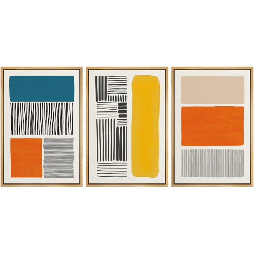 IDEA4WALL Abstract Vibrant Color Blocks Bright Color Block Collage ...