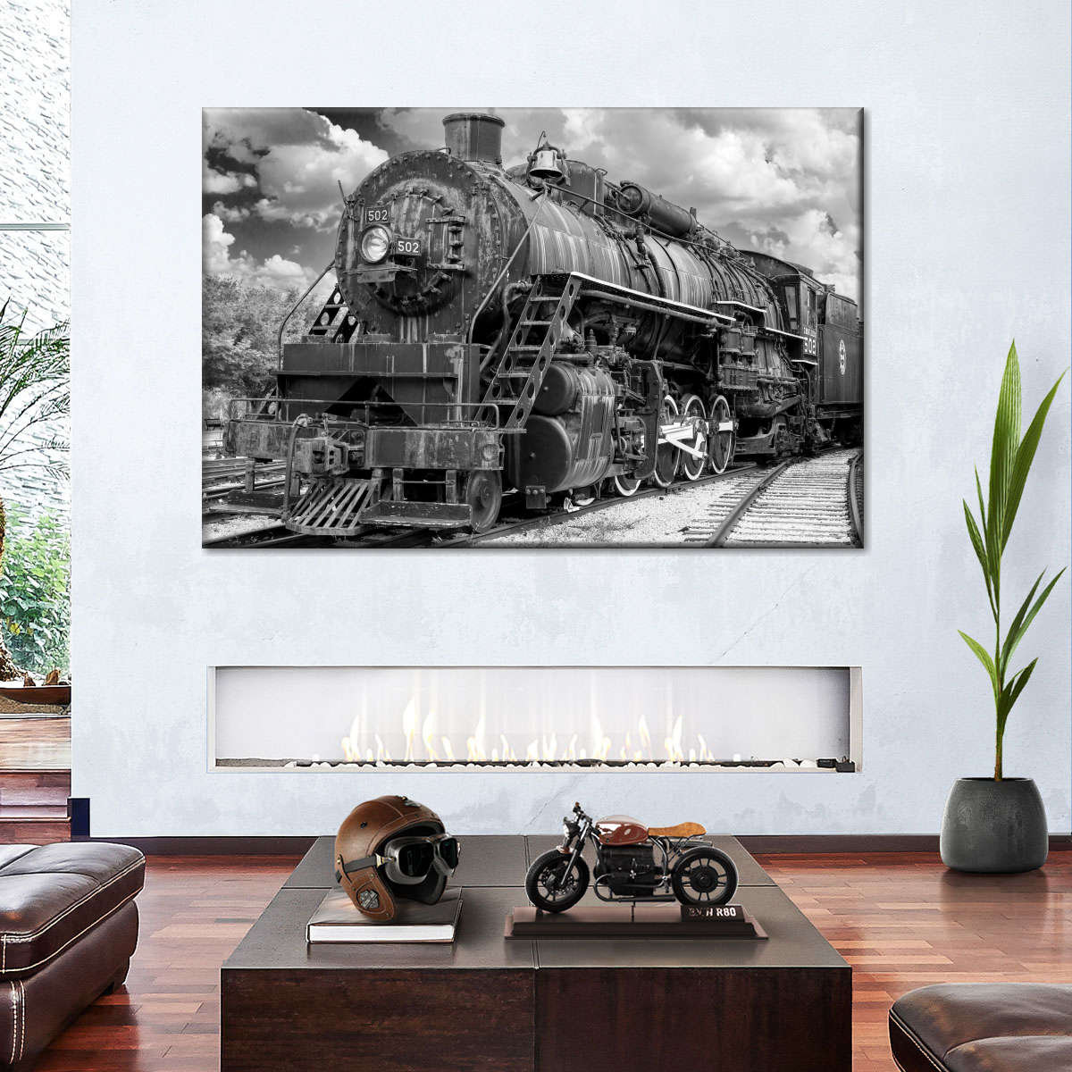 Williston Forge Steam Engine Train Canvas Print On Canvas Print | Wayfair