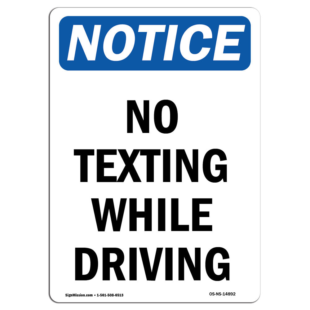 SignMission No Texting While Driving Sign | Wayfair