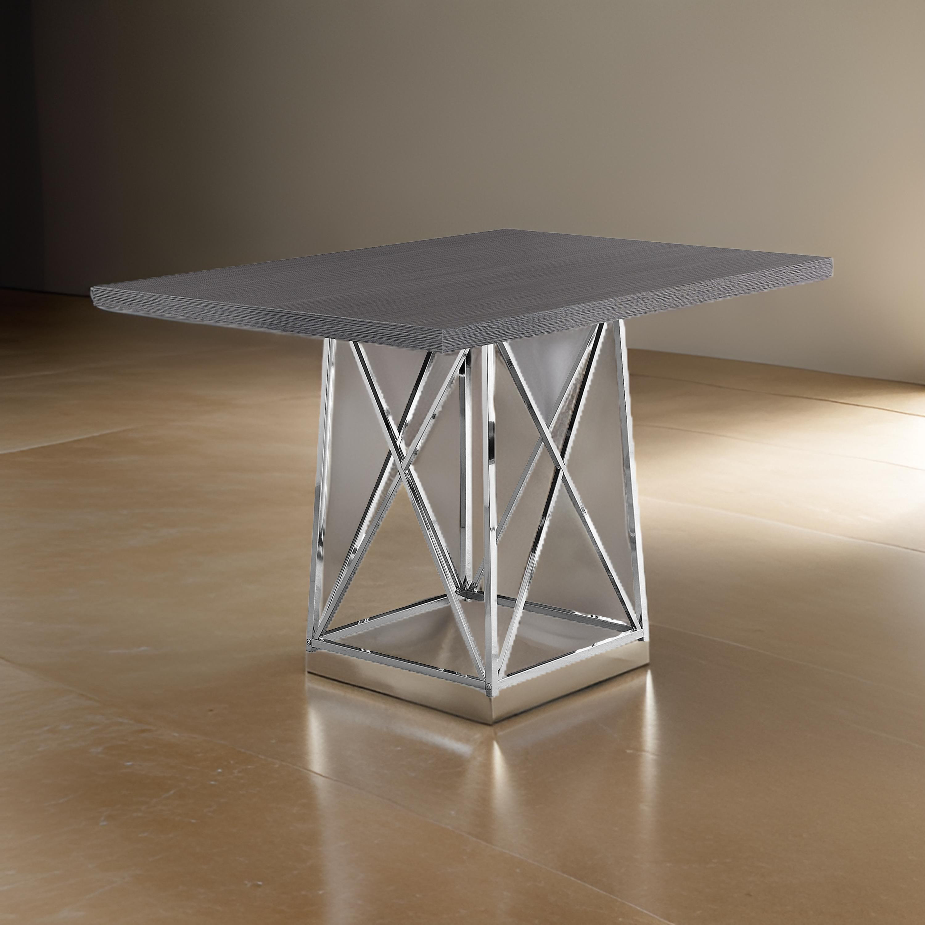 Benjara Kim Dining Table, 48 Inch Rectangular Laminate Top, Metal | Wayfair