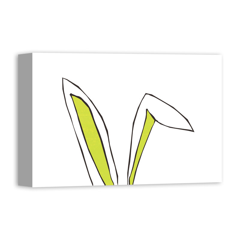 Wrought Studio 'Cartoon Rabbit Ears' Graphic Art Print on Wrapped ...