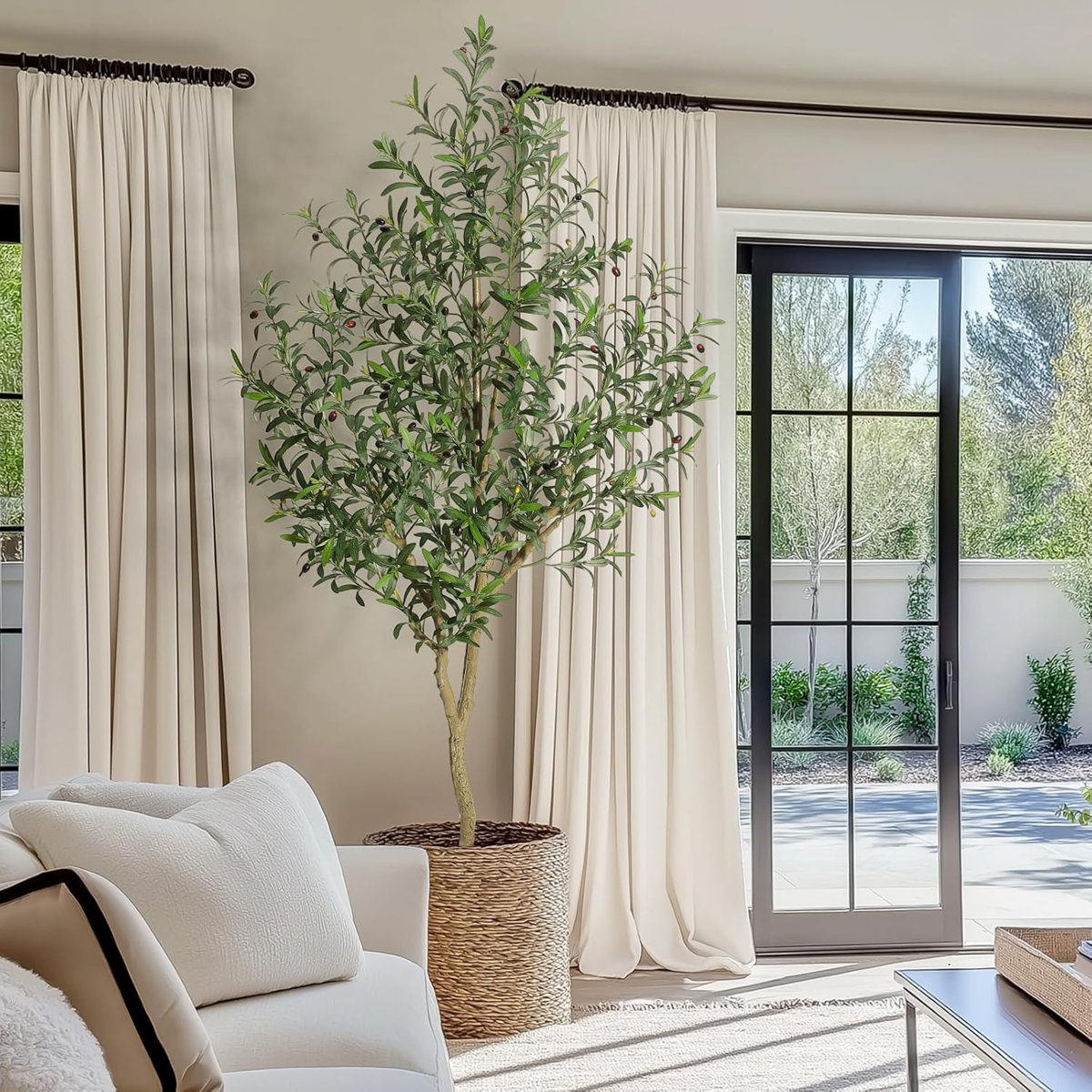 Primrue Tall Olive Trees Artificial with Planter | Wayfair