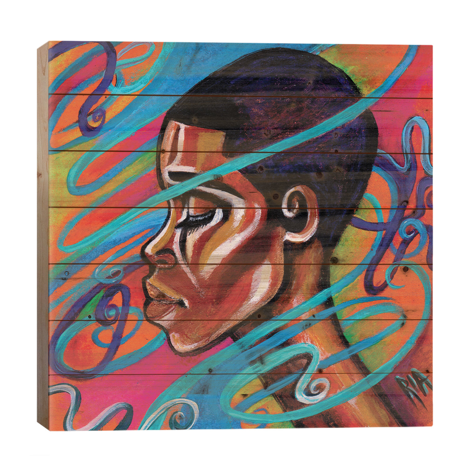Brayden Studio® Laced On Wood by Artist Ria Print | Wayfair