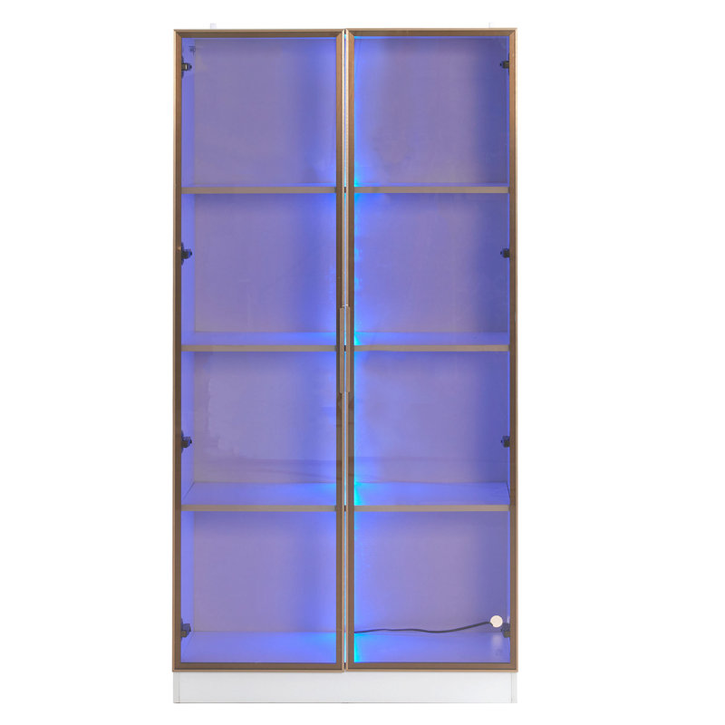 Metro Lane Led Display Cabinet With 2 Doors White | Wayfair.co.uk