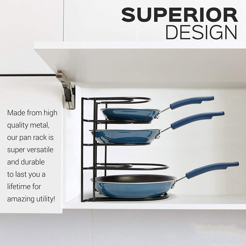 17 Stories Metal Free Standing Pot Rack | Wayfair