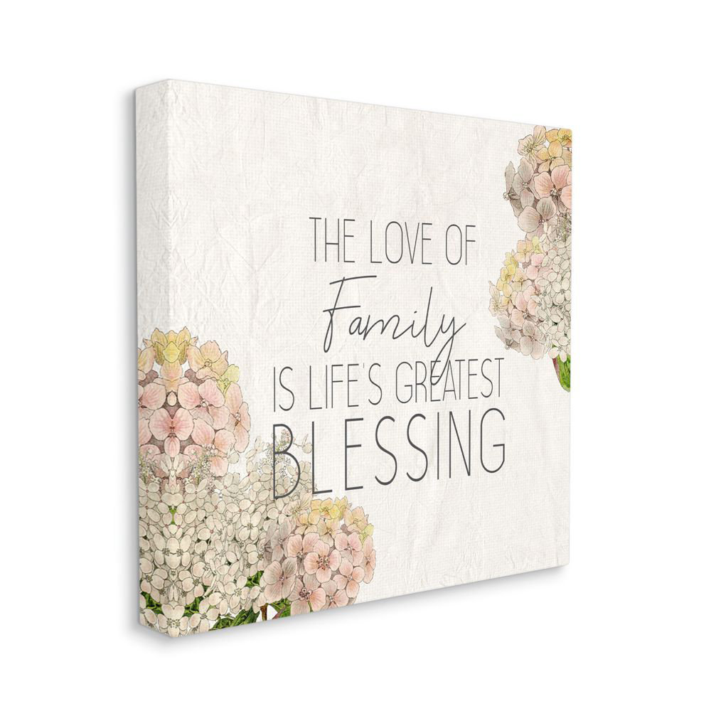Stupell Industries 'Love of Family Religious Flower Word Design' by Kim ...