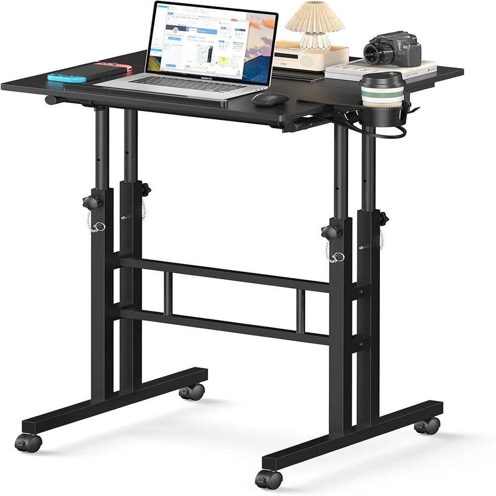 Inbox Zero Small Standing Desk With Wheels, Mobile Stand Up Desk ...