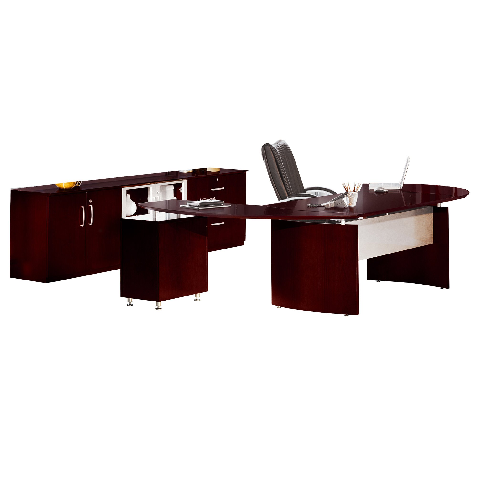 Safco Products Napoli Series Desk, Storage Cabinet and Filing Cabinet ...