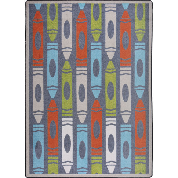Joy Carpets Playful Patterns Jumbo Crayons Area Rug | Wayfair