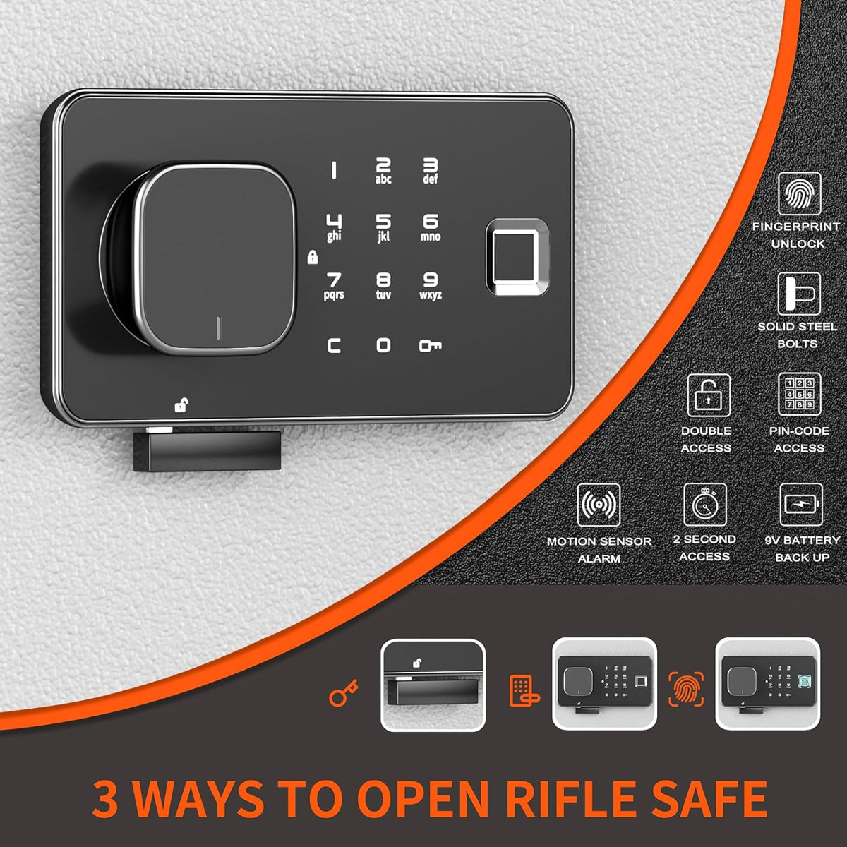 SUNCROWN 53"H Wall Gun Safe, Gun Safes for Rifles and Pistols with ...