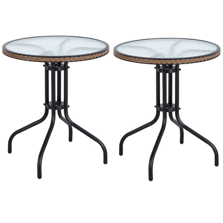 Red Barrel Studio® Glass Outdoor Table Sets | Wayfair