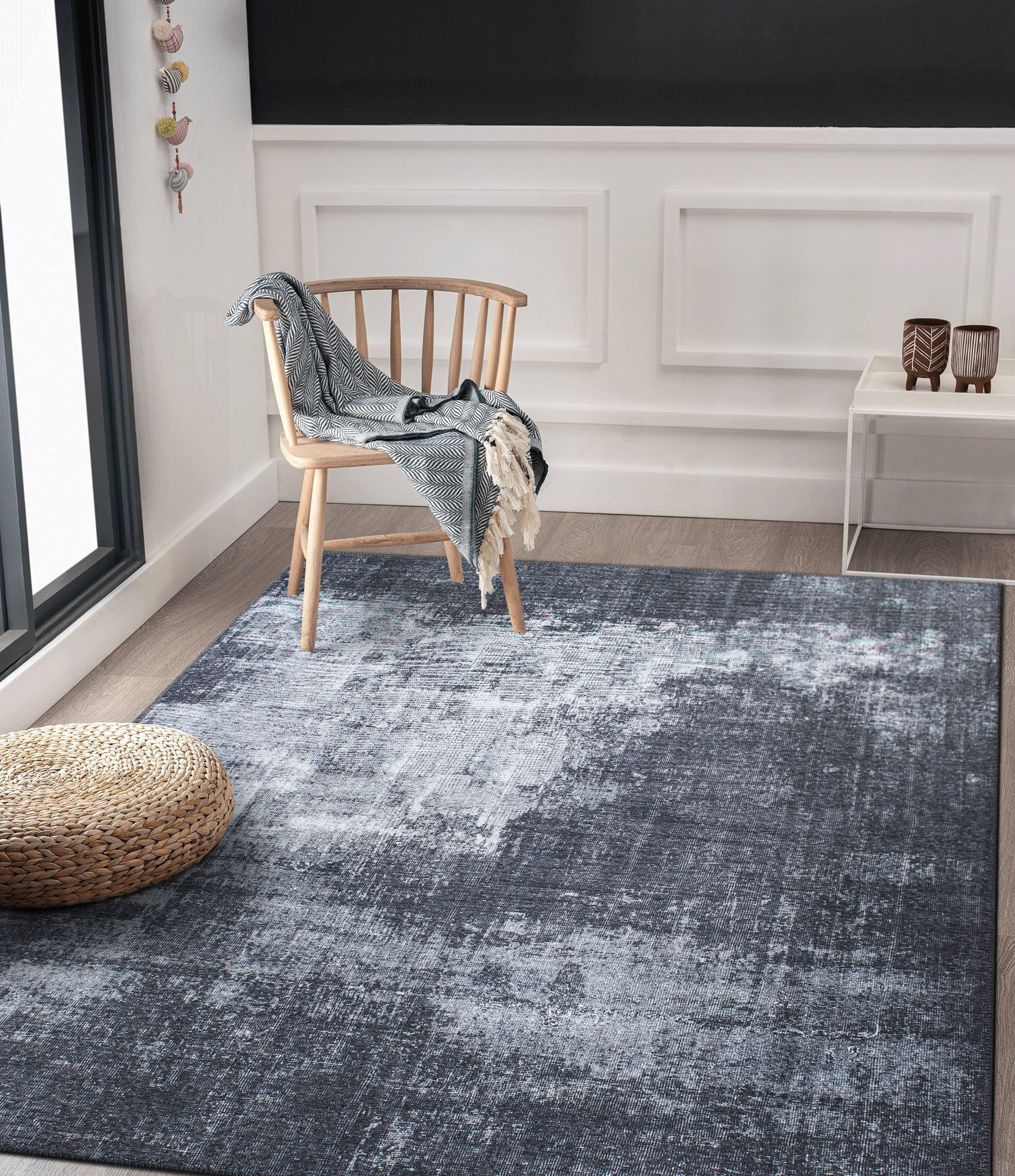 Trent Austin Design® Priebe Machine Washable Abstract Black/Grey ...