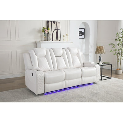 Latitude Run® 81.5'' Power Reclining Sofa Couch with Wireless Charger ...
