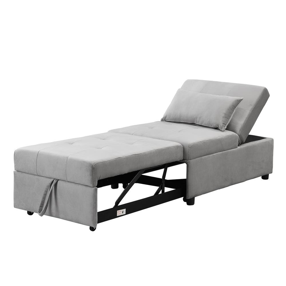 Latitude Run® Upholstered Ottoman Sofa Bed With Folding Mechanism ...