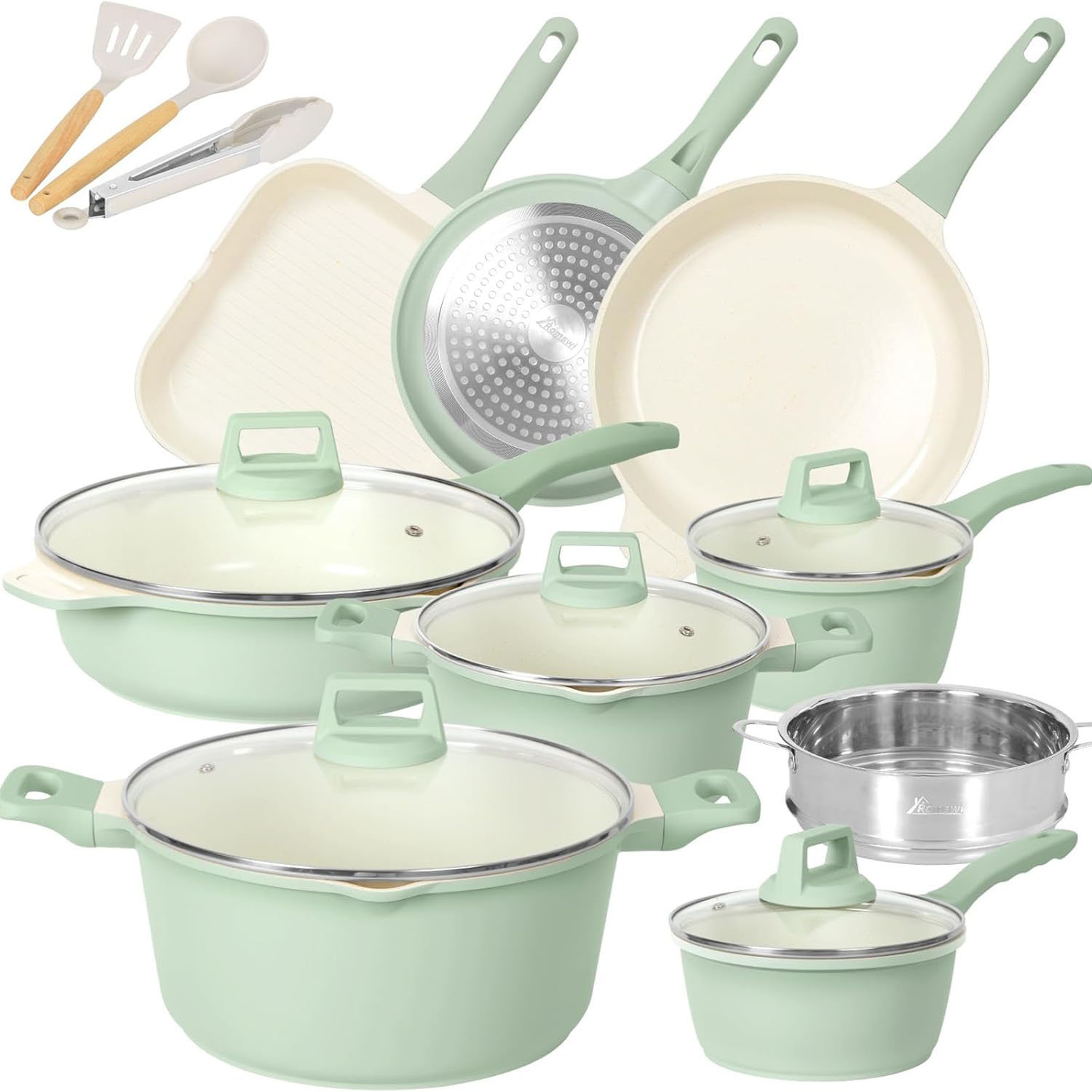 BN-LINKKL 23Piece Kitchen Cookware Set, Non Stick Pots And Pans Set ...