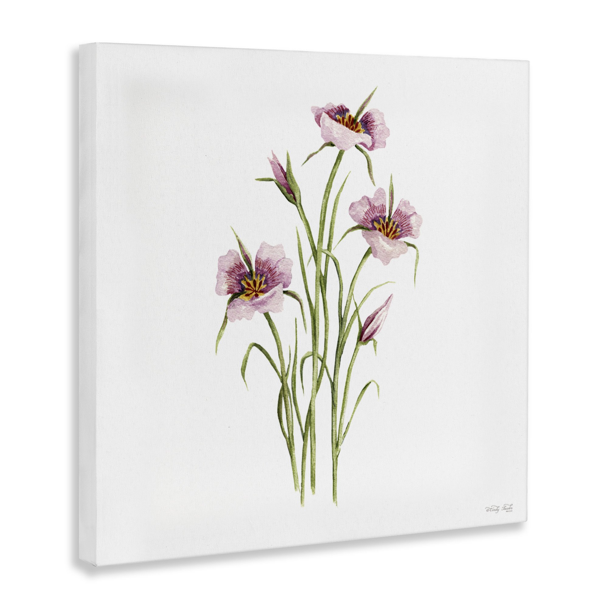 Ebern Designs Fuchsia Mariposa Botanical Canvas, design by Cindy Jacobs ...