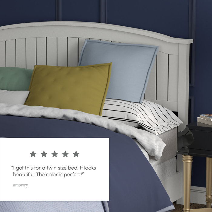 Lark Manor Toph Modern Off-White Wood Slat Headboard & Reviews | Wayfair