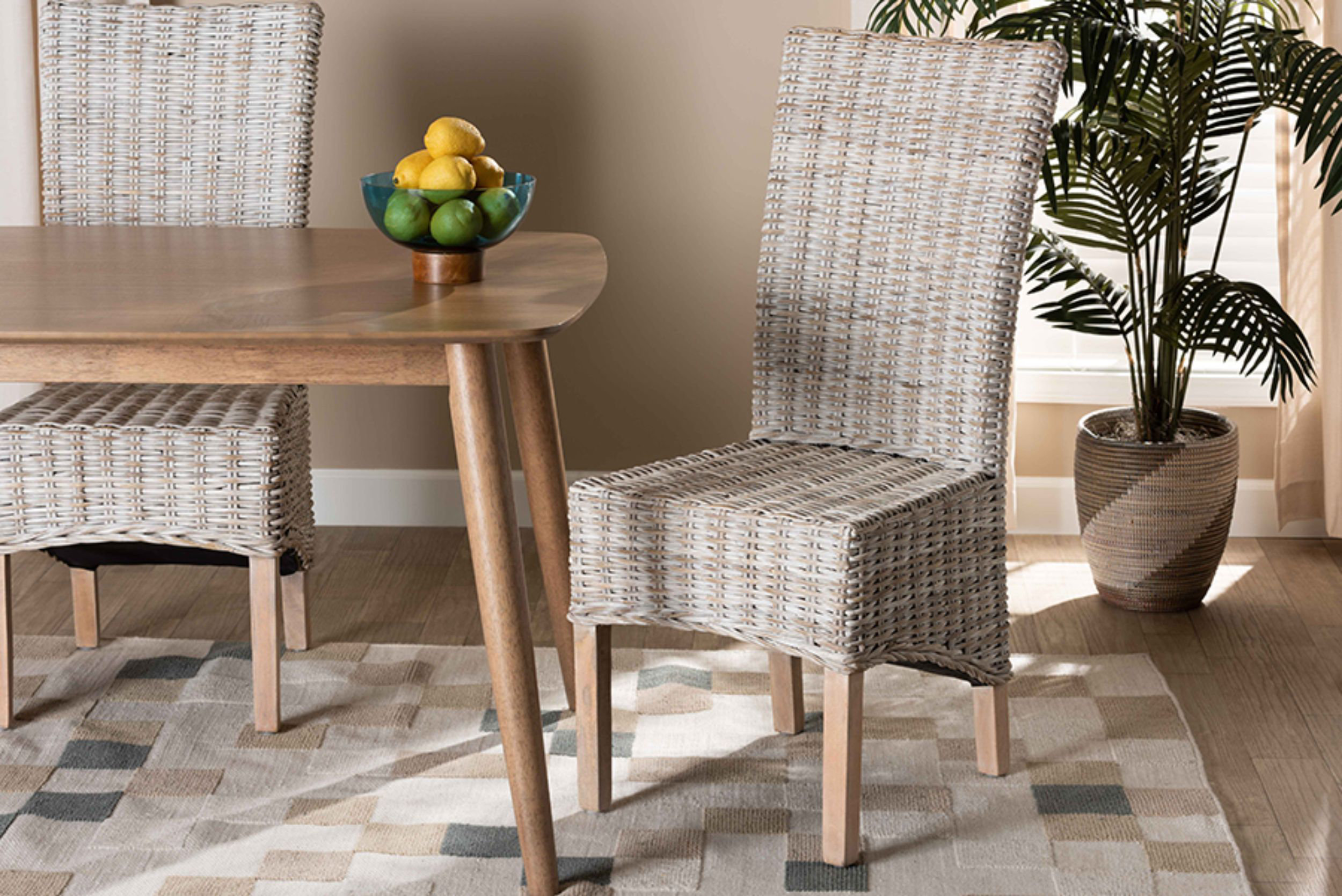 Bayou Breeze Modern Contemporary Home Kitchen Dining Chair Brown Finish ...