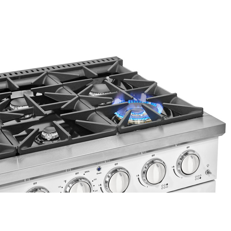 Unique Classic Retro 36" 6-Burner 5.2 cu. ft. Freestanding Gas Range ...