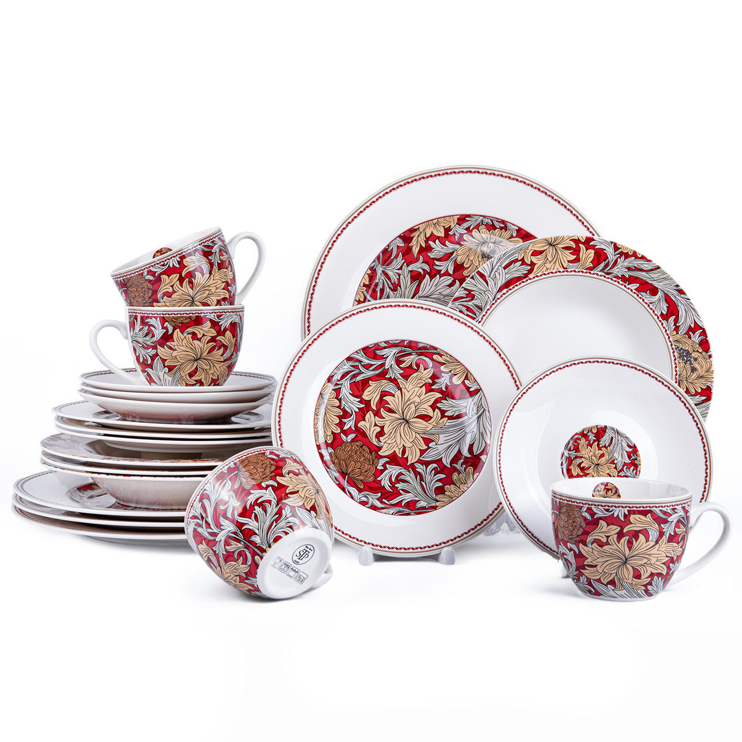 STP Goods Autumn Garden Fine China Dinnerware Set - Service for 4 ...