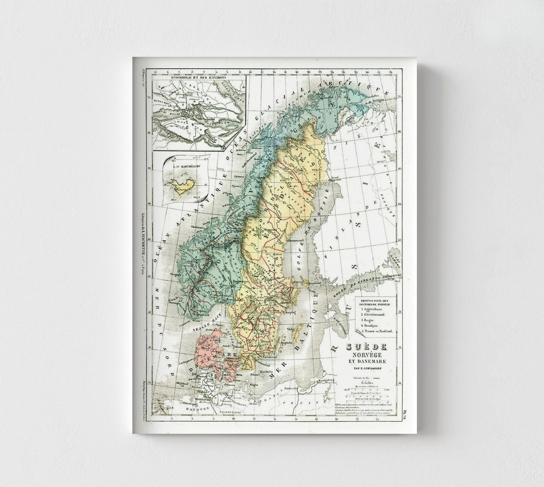 WeFrameArt Europe Sweden Norway Denmark - Cortambert 1880, School Dorm ...