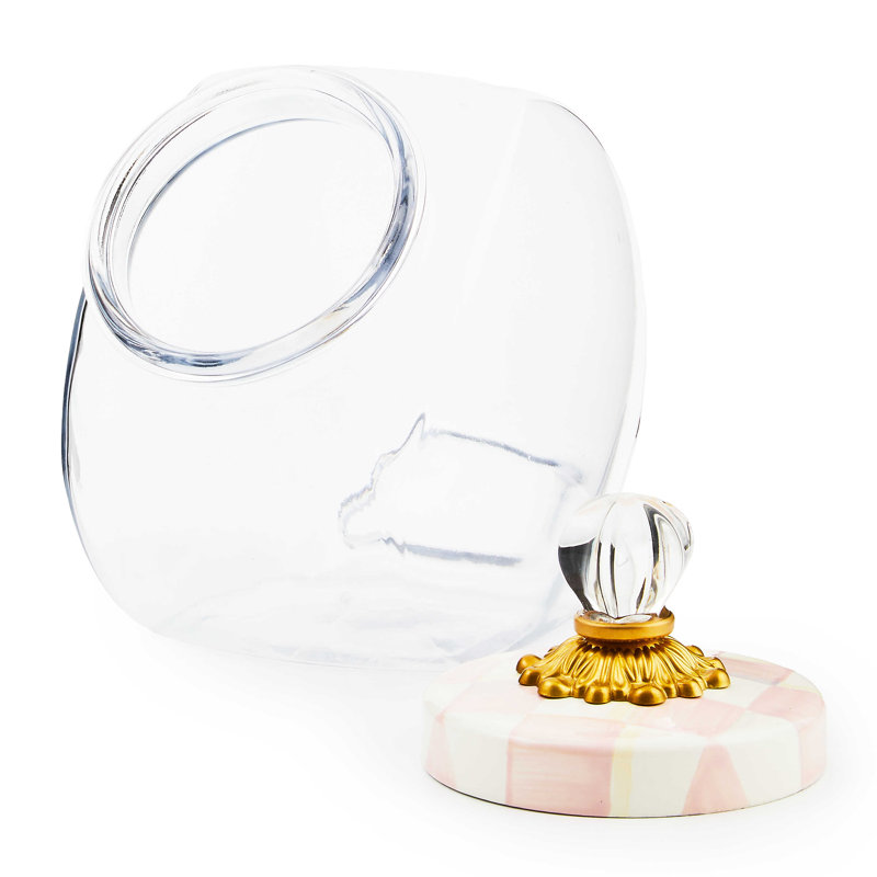 MacKenzie-Childs Rosy Check Lid Cookie Jar & Reviews | Wayfair