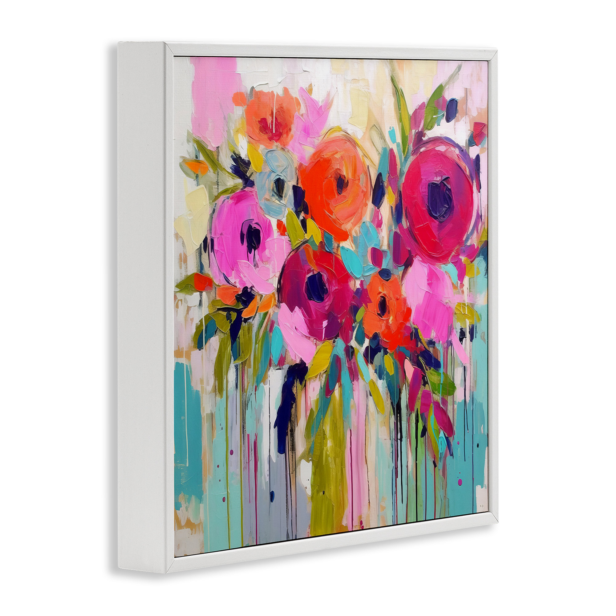 Dakota Fields Bold Drip Roses Framed Giclee Art by Irena Orlov | Wayfair