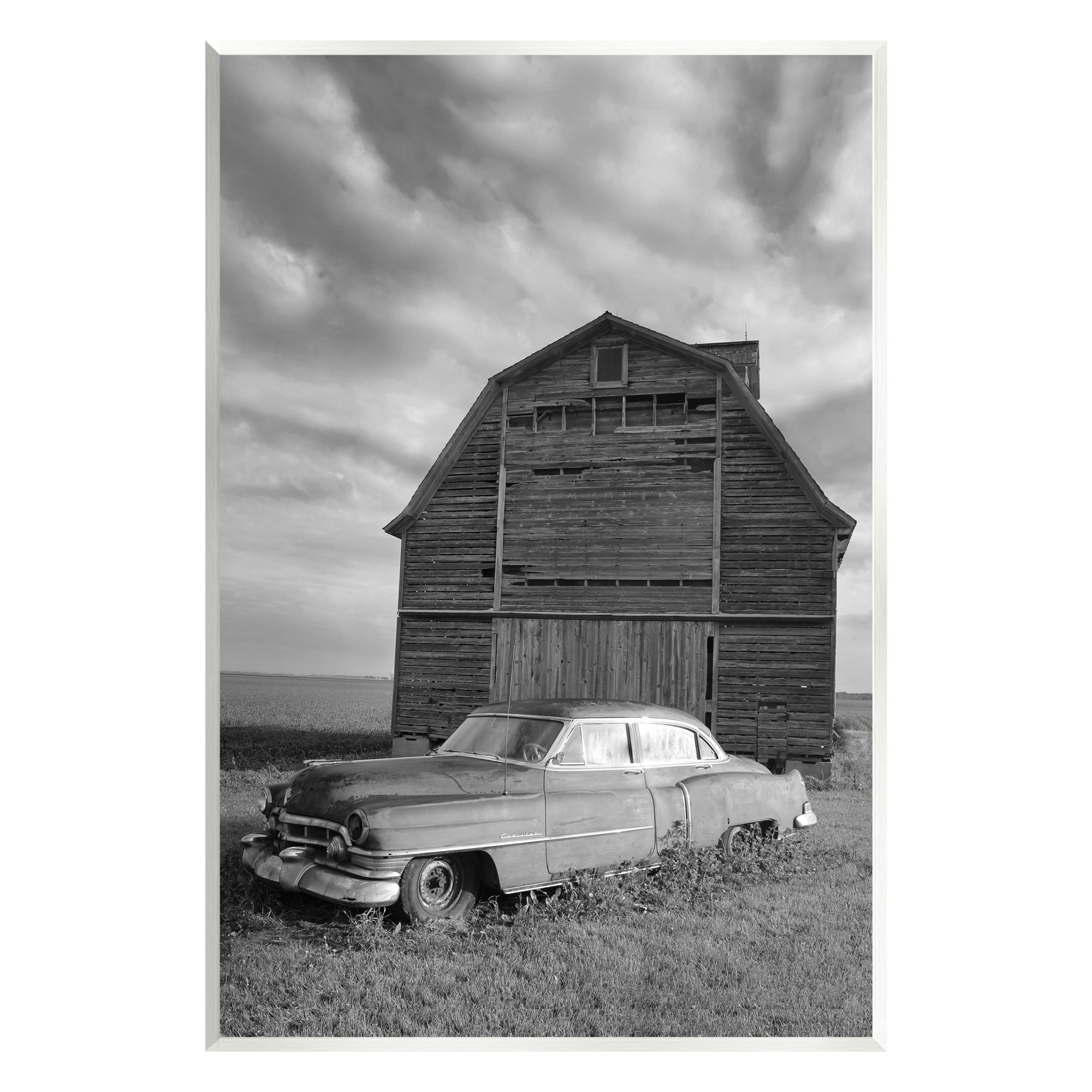Stupell Industries Vintage Car And Barn by Steve Toole Print | Wayfair