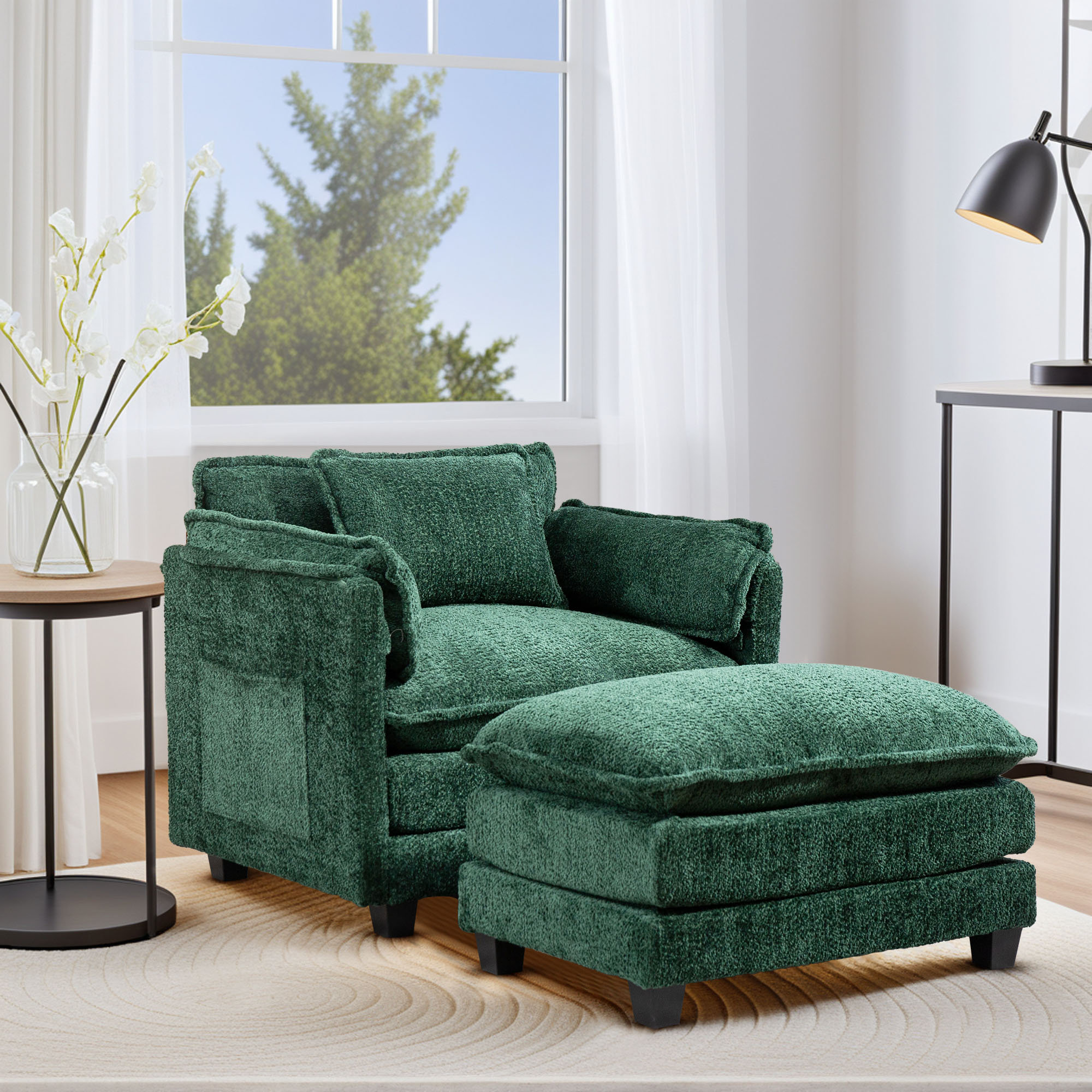 Latitude Run® Latitude Run Oversized Deep Seat Accent Chair with ...