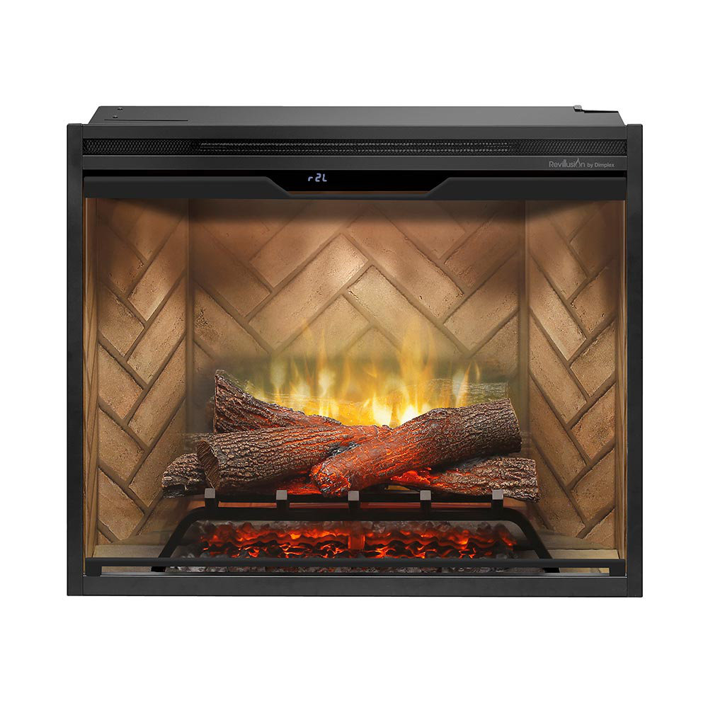 Dimplex 30" Revillusion Herringbone Firebox with Glass Front, Plug Kit ...