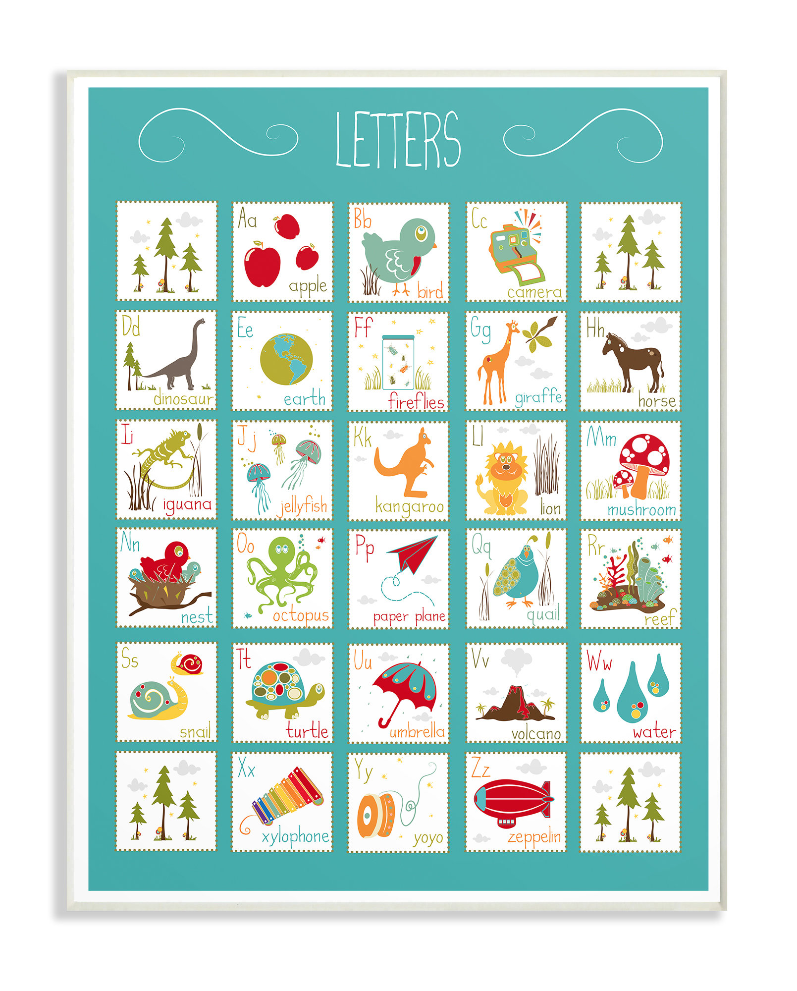 Viv + Rae™ Emery 'Alphabet Letter Chart' Framed Art | Wayfair