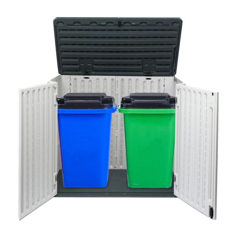 Winado 260 Gallon Water Resistant Polyethylene Plastic Lockable Cabinet ...