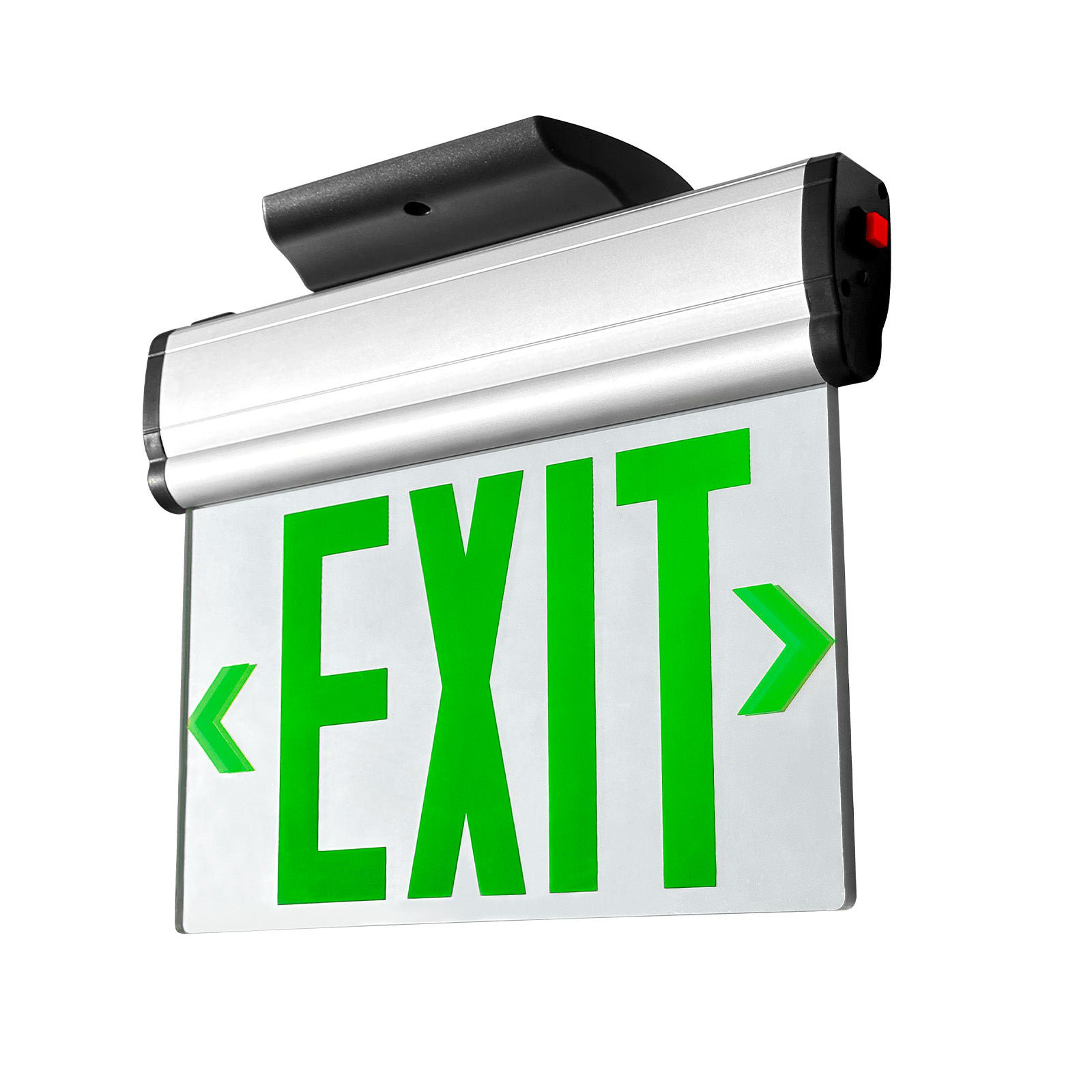 RUN BISON Led Edge-Lit Exit Sign, Aluminum Housing Double-Sided ...