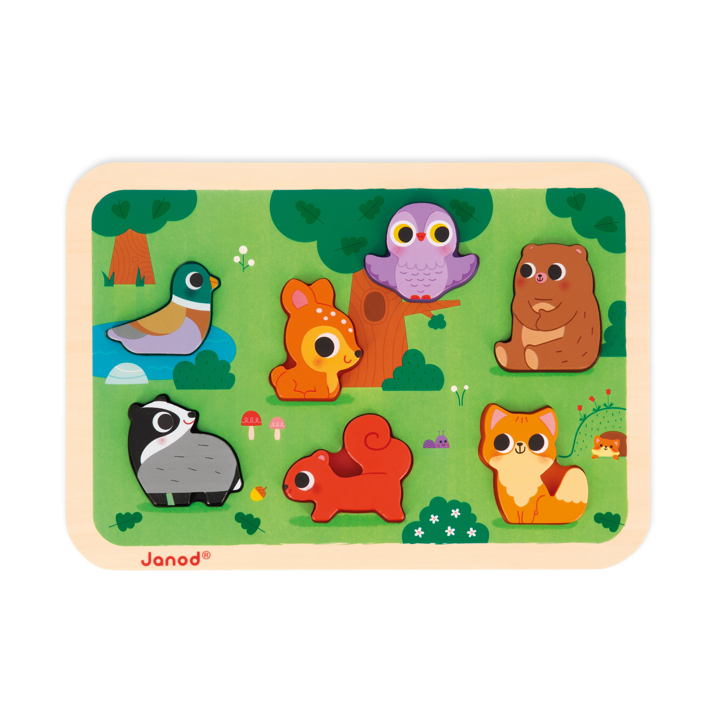 Janod CHUNKY PUZZLE - FOREST | Wayfair