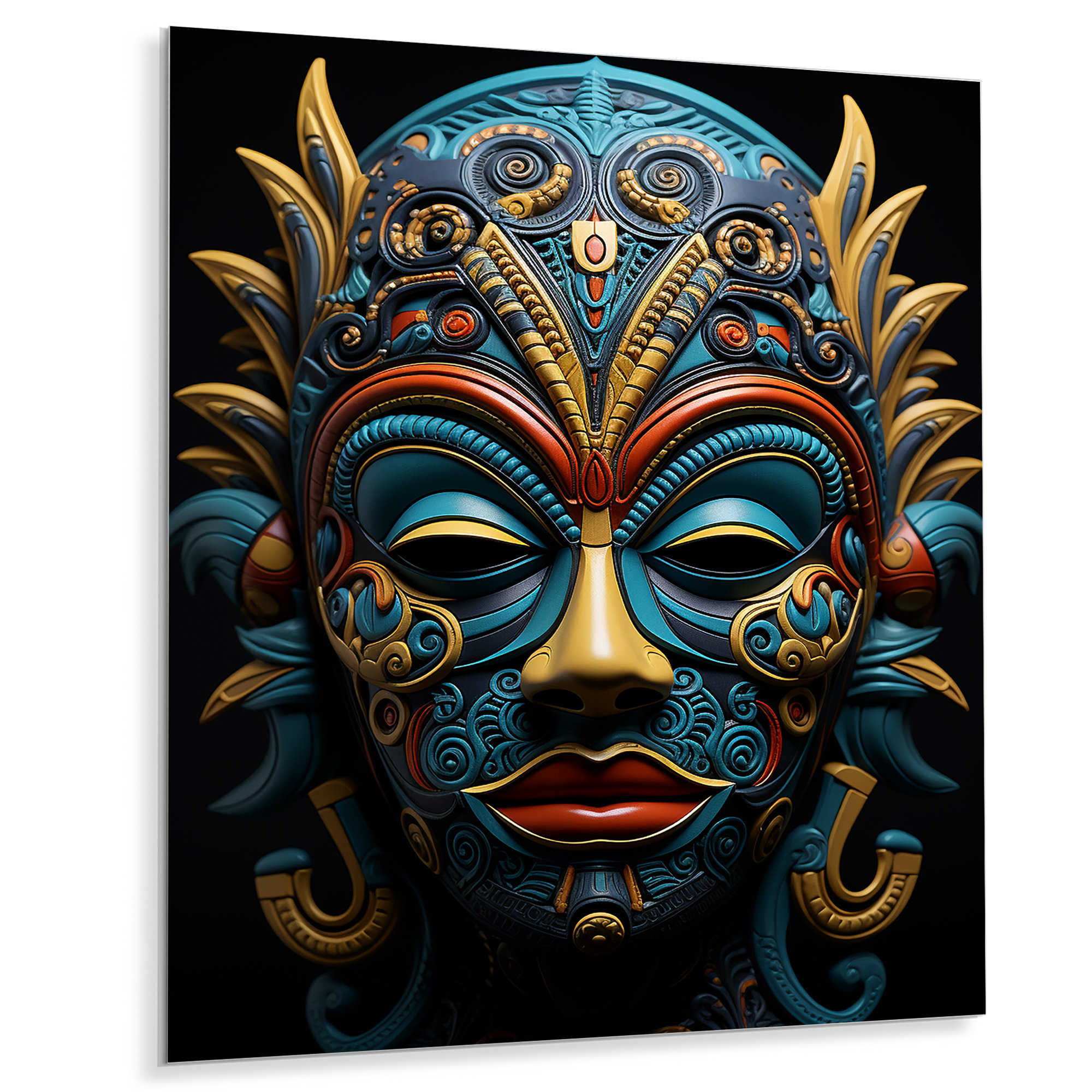 Dakota Fields African Masked Splendor II - African Metal Wall Decor ...