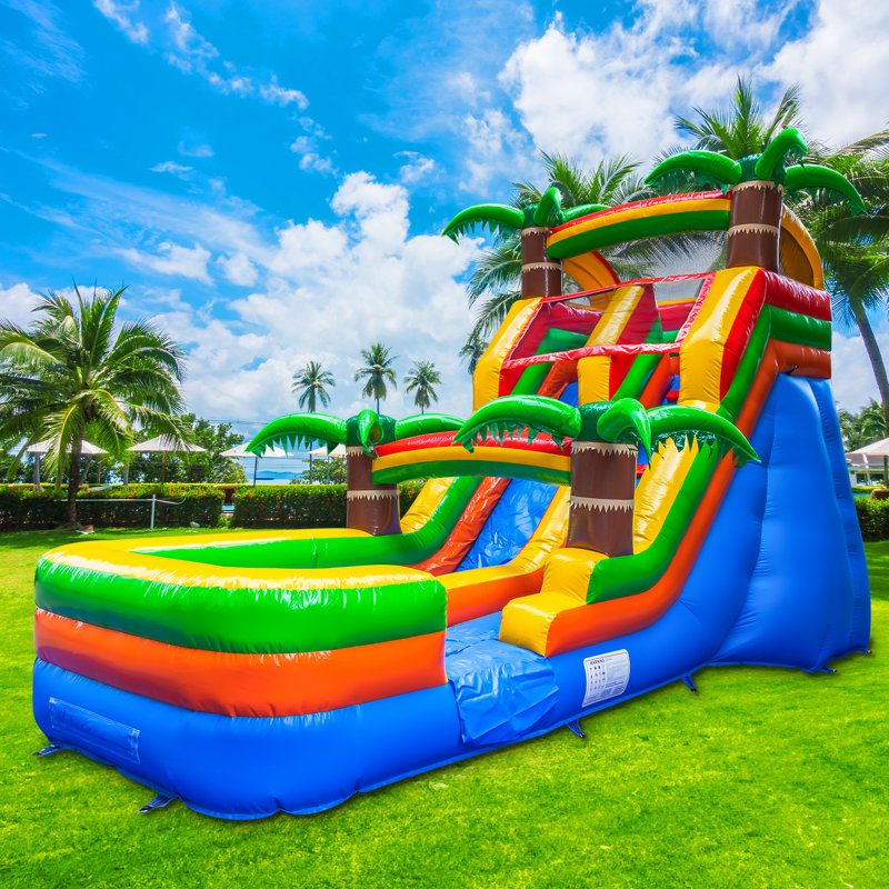 GOOSH 14' x 21' Summer Breeze Commercial Grade Water Slide with Splash ...