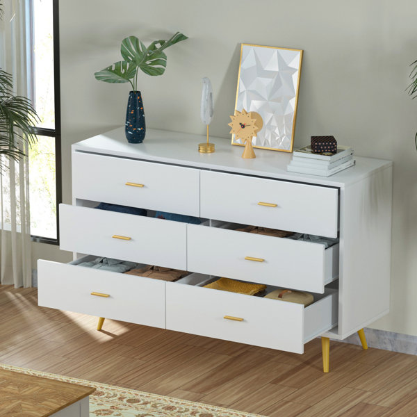Mercer41 Kamily 6 Drawer 47.25" W DoubleDresser & Reviews - Wayfair Canada
