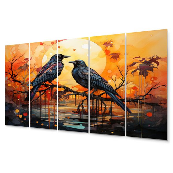 DesignArt Crow Regal Renaissance II - Animals Metal Wall Decor Set ...