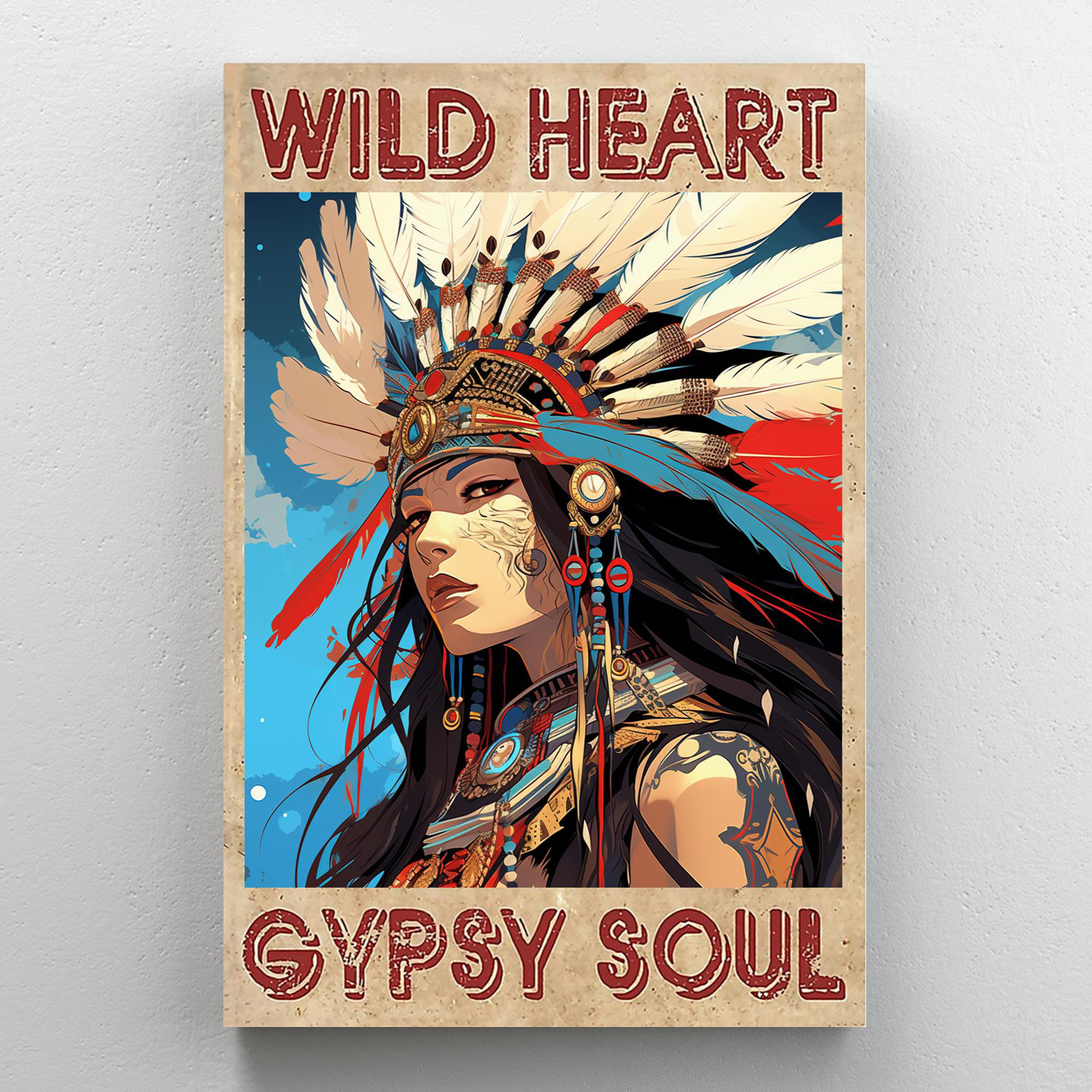 Trinx Native Woman Wild Heart Gypsy Soul On Canvas Graphic Art | Wayfair
