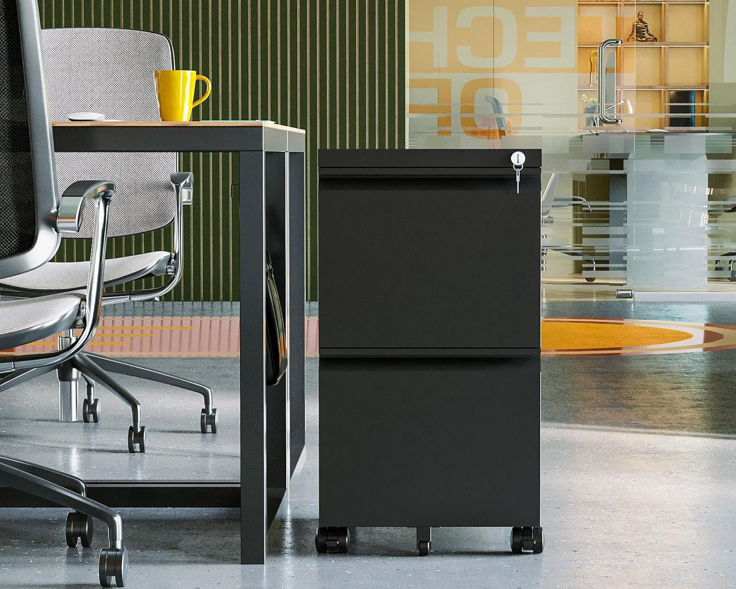 TIFONE File Cabinet for Home Office, Fully Assembled Filing Cabinet 2 ...