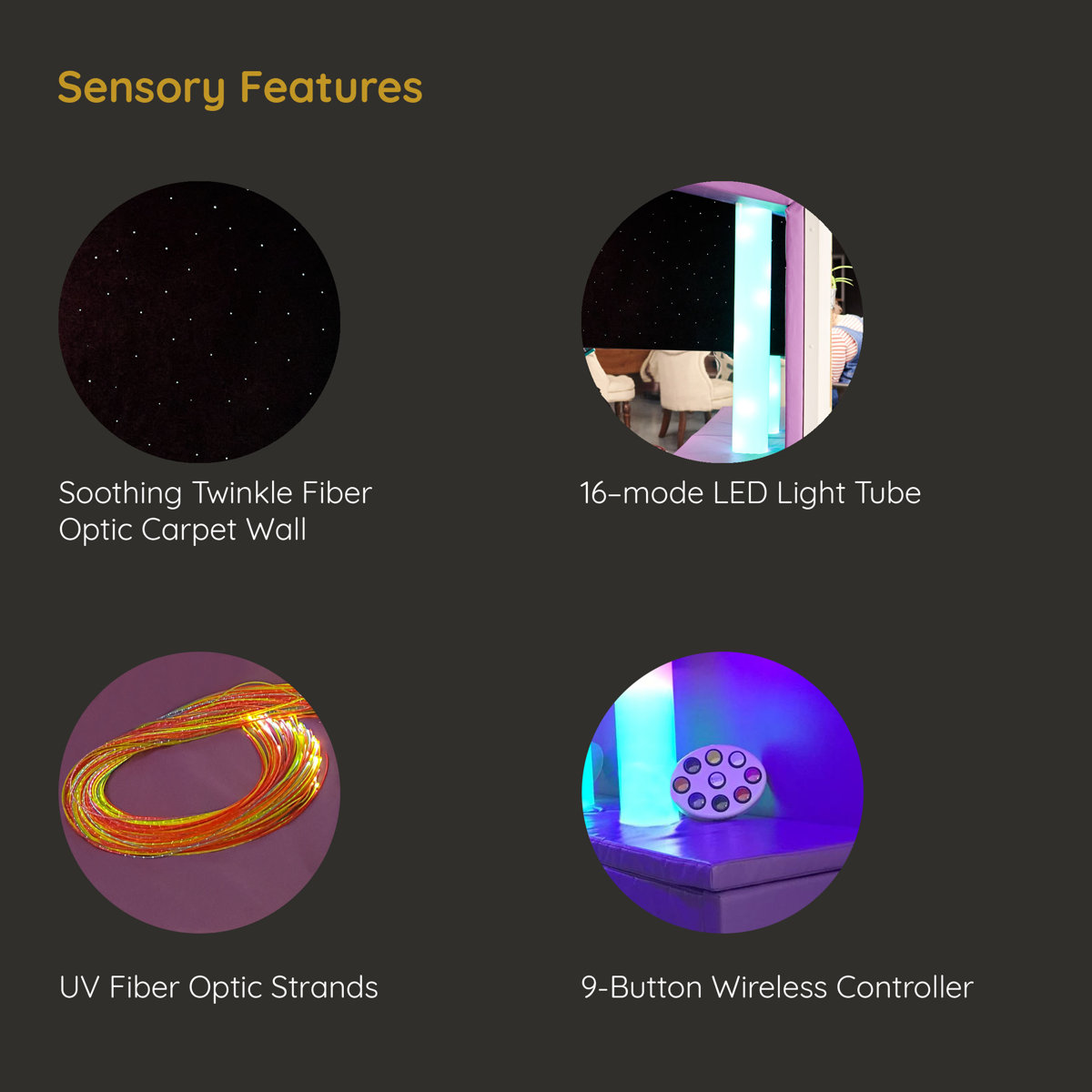 Nook Pod Nook Interactive Sensory Pod for Active Stimulation with Bench ...