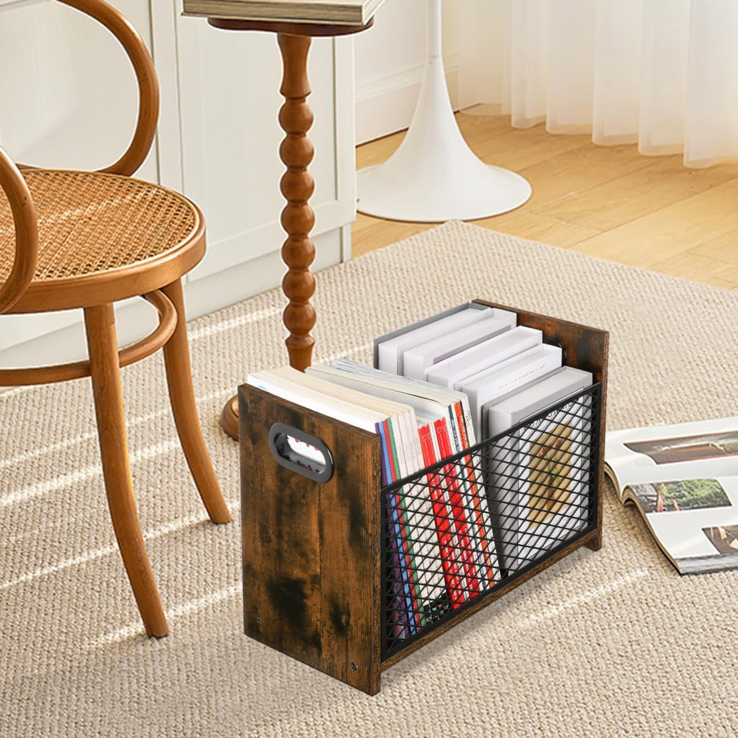 17 Stories Magazine rack, file storage basket, for desktop, letters ...