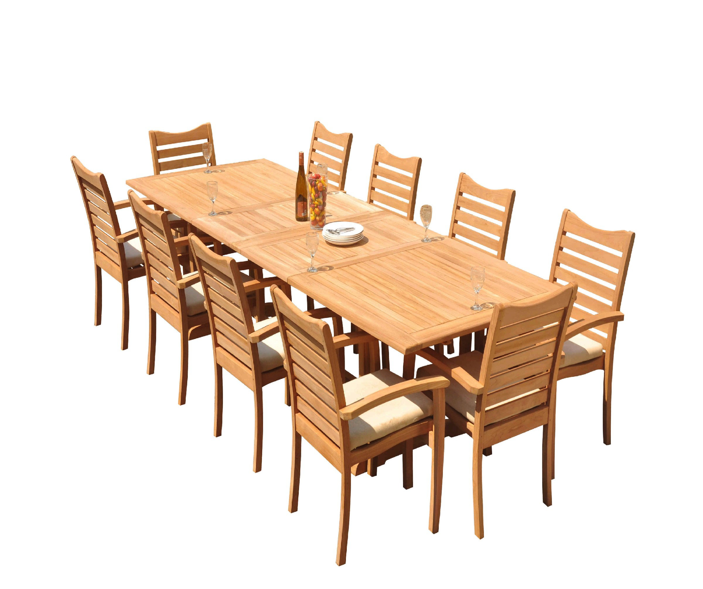 Winston Porter Cincere Rectangular 10 - Person Dining Set | Wayfair