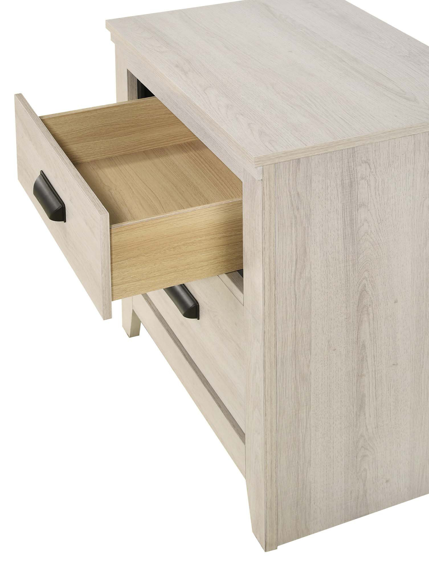 Latitude Run® Contemporary 2-Drawer Nightstand End Table Two Storage ...